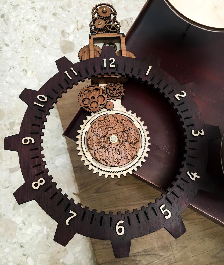 COGWHEELS - Qreative Qick Wooden Wall Clock | Vintage Clocks | Gear Cl ...