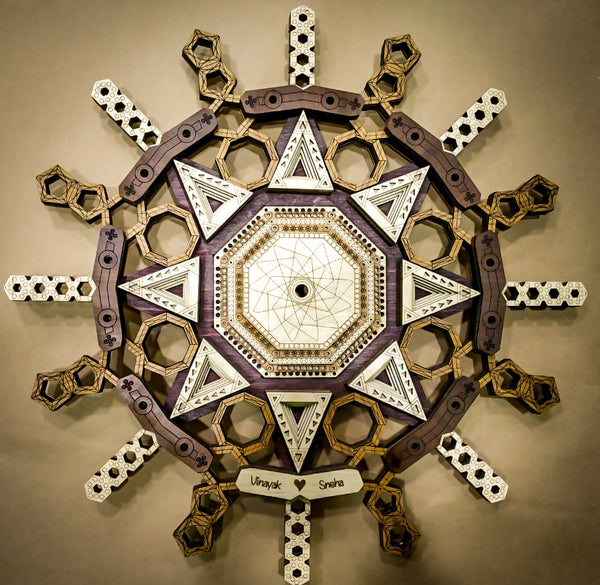 Sacred Geometry - Qreative Qick Wooden Wall Clock | Sacred Vintage Clo